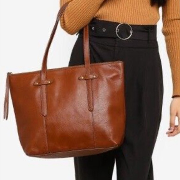Fossil | Bags | Brand New Fossil Felicity Medium Brown Tote Bag With ...